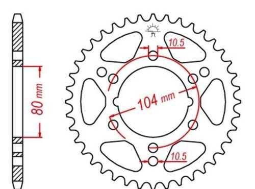 Звезда задняя JT JTR1478.40 Kawasaki ZX-6RR, ZX-6R