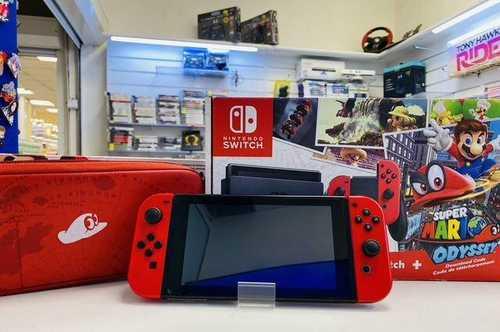 Прошитая Nintendo Switch Red 64gb