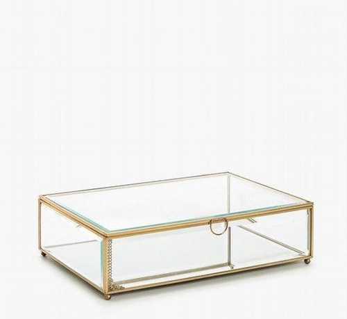 Шкатулка Zara Home зеркальная золотая коробка