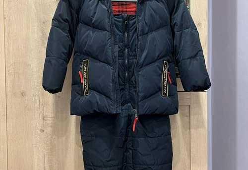 Зимняя куртка с мехом и полукомбинезон для ребенка