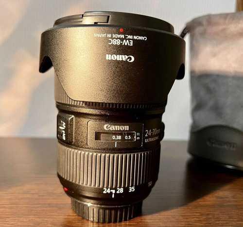 Объектив Canon EF 24-70mm f/ 2.8L II как новый