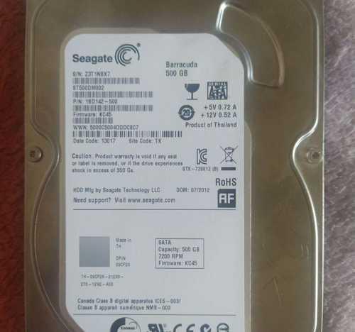 Жесткий диск Seagate 500Gb (ST500DM002)