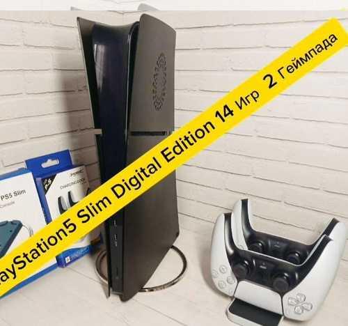 Sony PlayStation5 Slim 2 Геймпада 14 игр