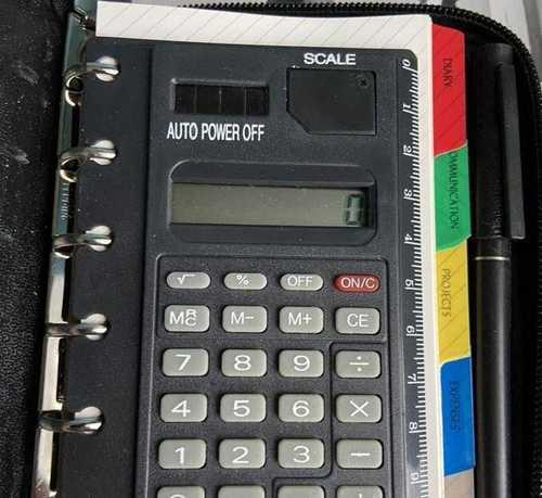 Блокнот-органайзер с калькулятором из 90х