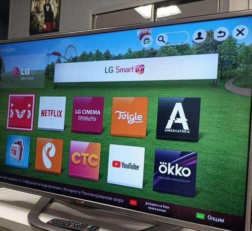 Метровый яркий Smart TV LG, 107 cm, Wi-Fi