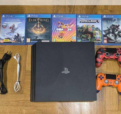 Sony playstation 4 pro 1tb  5 игр