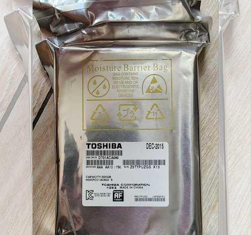 Жесткий диск 3.5 500 гб Toshiba