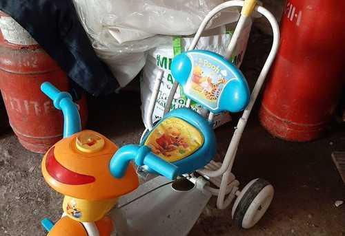 Детский велосипед с родительской ручкой