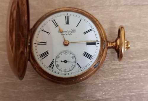 Старинные часы золотые Fils & Perrets Brenet