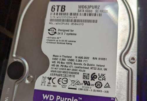 Жесткий диск WD Purple 6tb