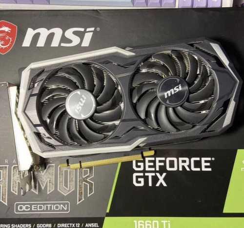 Видеокарта MSI gtx 1660 ti 6gb