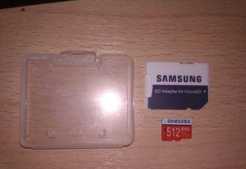 Карта памяти microsdxc Samsung EVO 512gb + адаптер