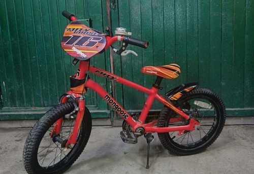 Детский велосипед mongoose 16