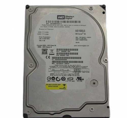 Жесткий диск WD 160 Gb WD1600JS SATA