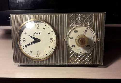 Настольные часы "Агат" с таймером 1975 год