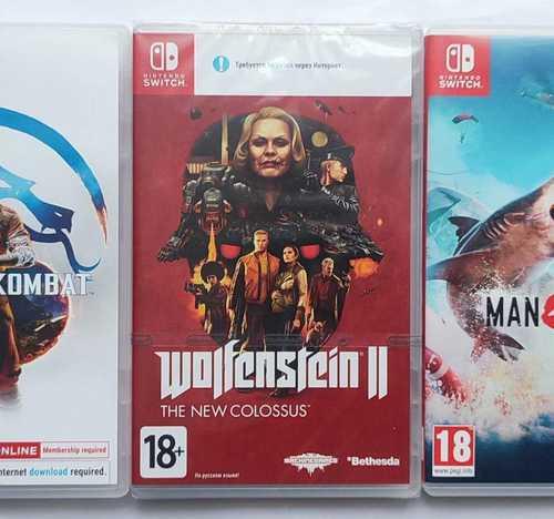 Wolfenstein 2, Maneater и Mortal Kombat 1 nintendo