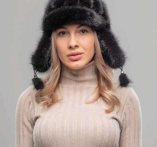 Шапка ушанка норка новая