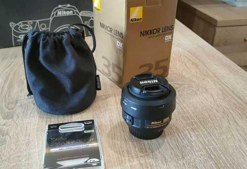 Объектив Nikon nikkor AF-S DX 35mm f/1.8 G