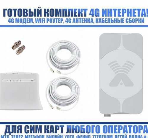 Комплект Усиления 4G Интернета ZTE 283 agata