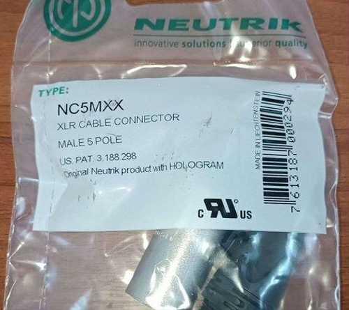 XLR 5 pin Neutrik nc5mxx