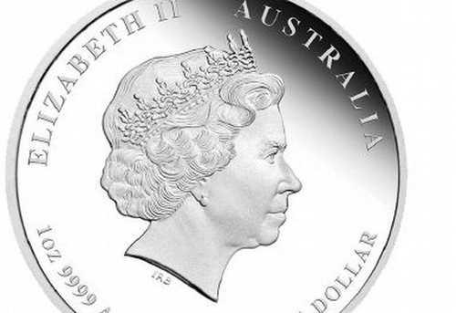 Серебряная монета Австралия 1 доллар 2017 Proof