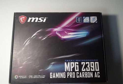 Msi mpg Z390 gaming pro carbon ac