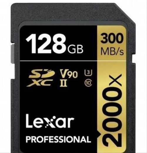 Карта памяти lexar 2000x sdxc UHS-II gold 128 GB