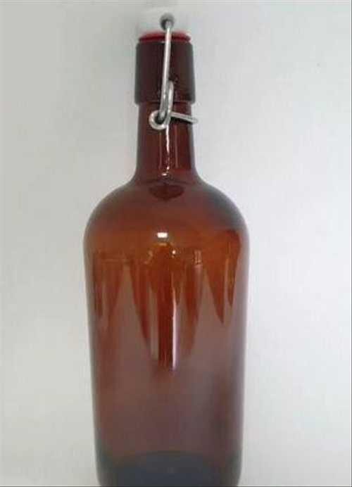 Бутылка 1,0 л. стеклянная с бугельным замком