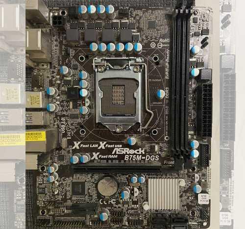 Материнская плата asrock b75m-dgs