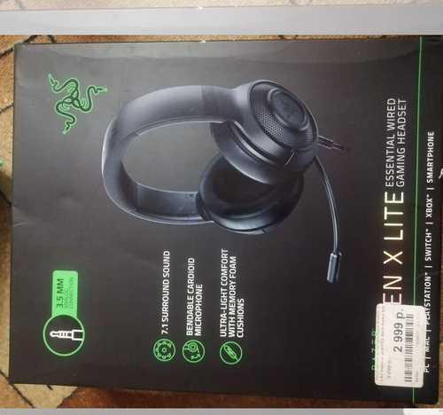 Игровые наушники Razer kraken x lite