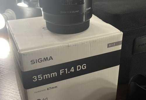 Объектив Sigma 35mm f1.4 art для canon
