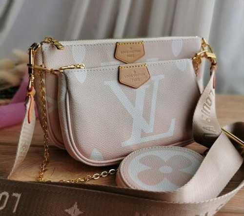 Сумка Louis Vuitton multi pochette розовая