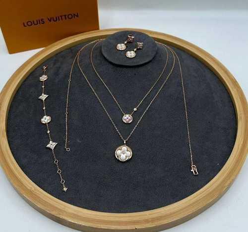 Louis vuitton кулон серьги