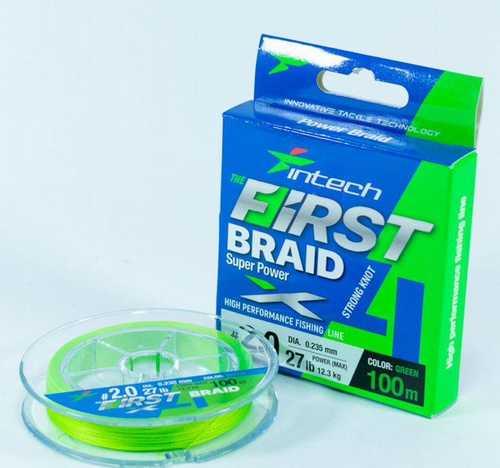 Шнур плетеный Intech First Braid X4 100m #2.0 / 0