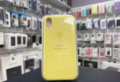 Чехол Apple iPhone X Silicone Case (Yellow)