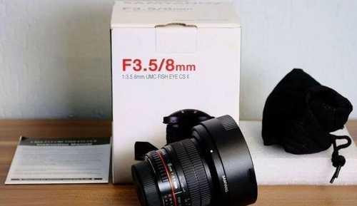 Samyang 8mm f/3.5 Fish-eye CS II AE Nikon новый