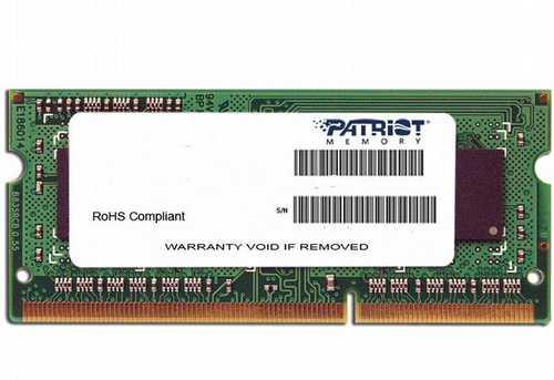 Память оперативная DDR3 SO-dimm 4Gb Patriot 1600MH