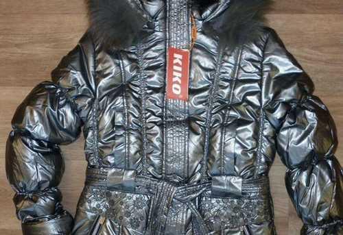 Куртка для девочки зимняя новая "Kiko" 152-158 см