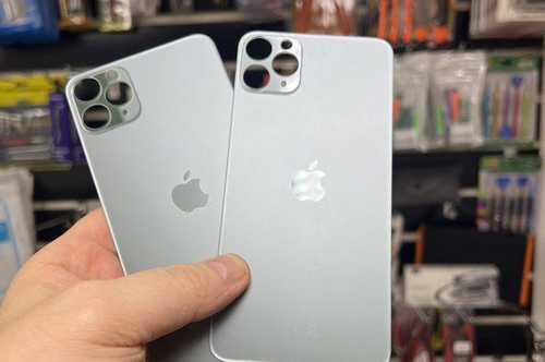 Стекло корпуса iPhone 11 Pro Max темно зеленый