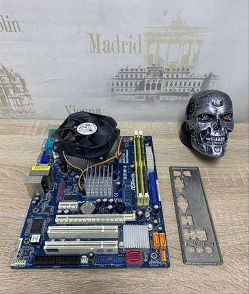 Комплект LGA775, Asrock G31MS+E6600+4Гб+кулер