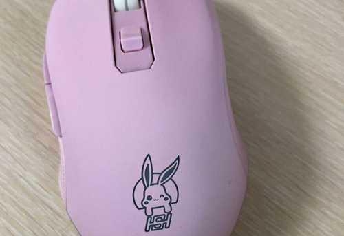 Новая игровая розовая мышь
