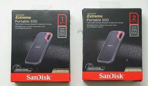 SanDisk Extreme 1TB, 2TB Portable SSD v2 новый