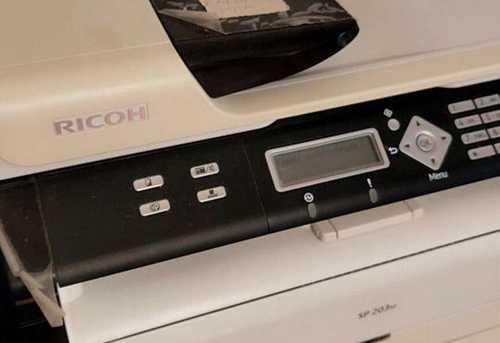 Принтер лазерный мфу Ricoh серия sp 200