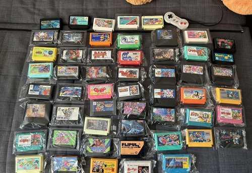 54 картриджа на Famicom