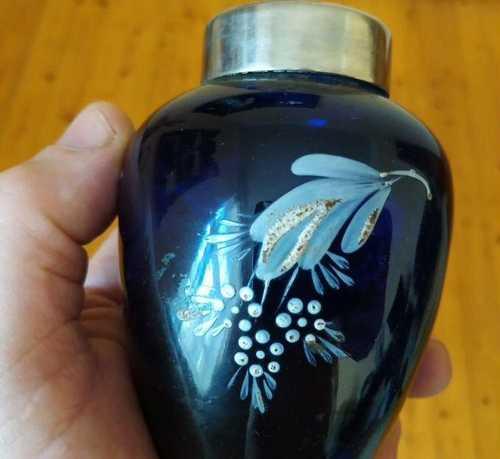 Чайница СССР, кобальтовое стекло (синее), Вербилки