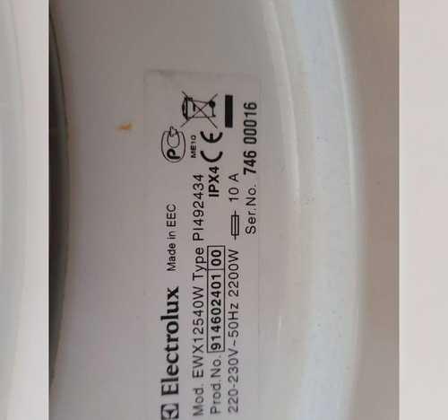 Сма Electrolux ewx12540w по запчастям