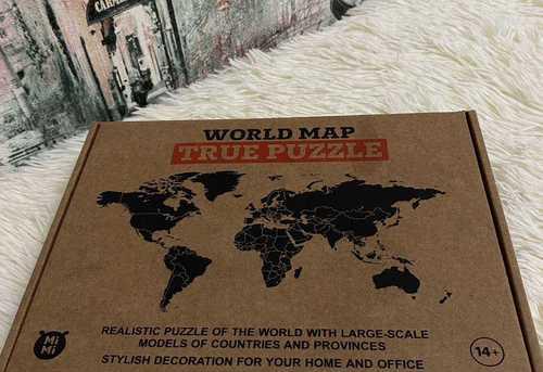 World MAP true puzzle Деревянный пазл "Карта мира"