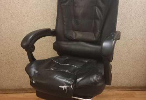 Офисное кресло с подставкой для ног (экокожа)