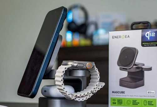 Зарядка Energea MagCube 3in1 Qi2 (15вт iPhone)