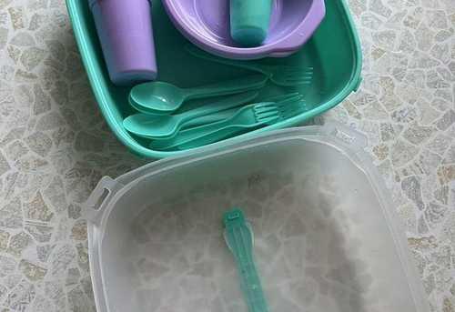 Пластиковый набор посуды для пикника